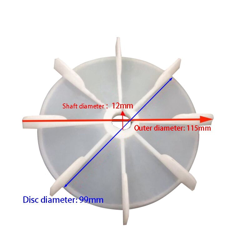 Single-phase motor plastic fan blade Air pump fan motor plastic fan ...