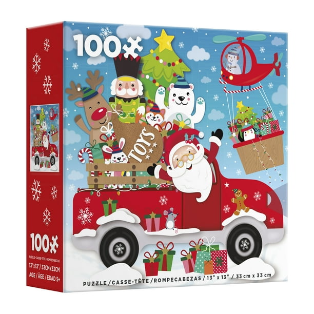 Ceaco 100-Piece Kids Christmas Oh What Fun! Interlocking Jigsaw Puzzle ...