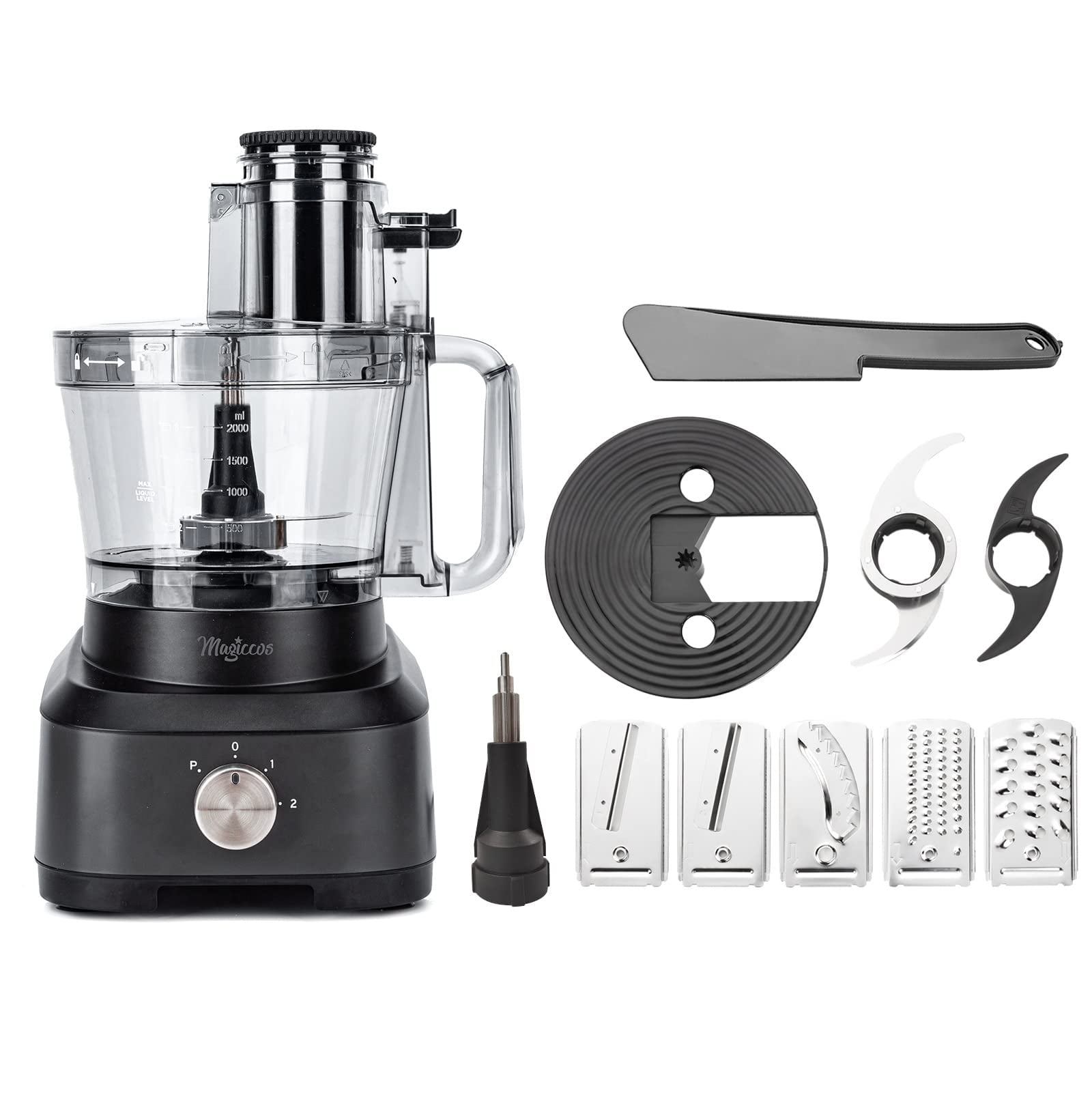 Magiccos 14-Cup French-Fry-Cutter Food Processor - Wide Mouth Large ...