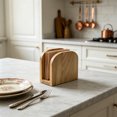 Acacia Wood Napkin Holder for Table, Wooden Upright Napkin Holders for ...