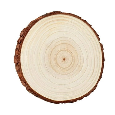 Fuyit Natural Wood Slices, 8 Pcs 5.1-5.5 inches, Unfinished Log Discs ...