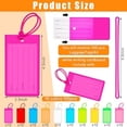 100 Pcs Plastic Luggage Tags Assorted Name Identification Labels ...