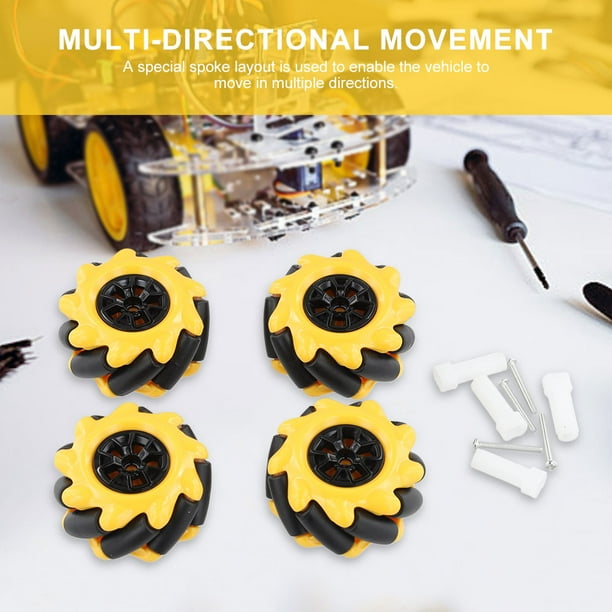 Rueda Mecanum 48/60/80MM Neumático omnidireccional de alta dureza para ...