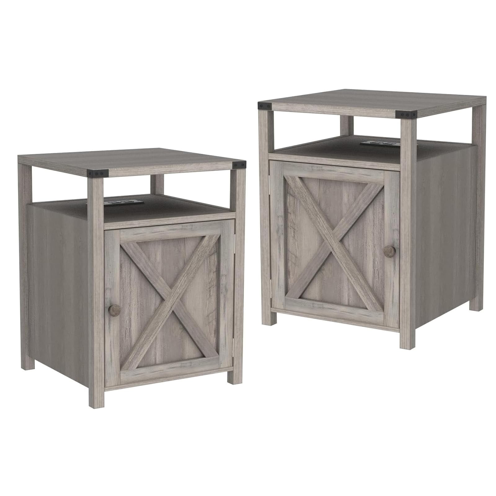 Click here for Veanerwood Farmhouse Nightstand With Charging Stat... prices