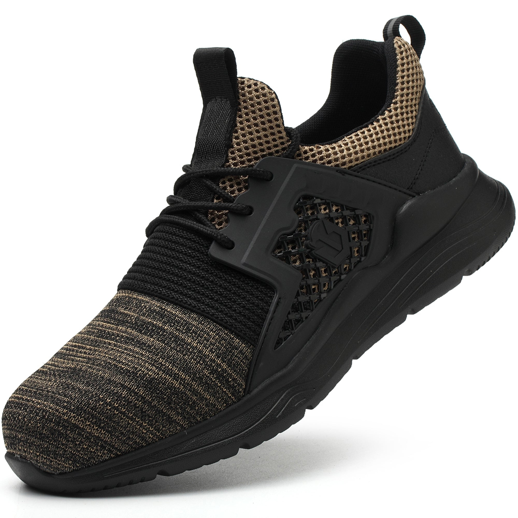 Tanleewa Lightweight Work Shoes with Steel Toe for Men Slip Resistant ...