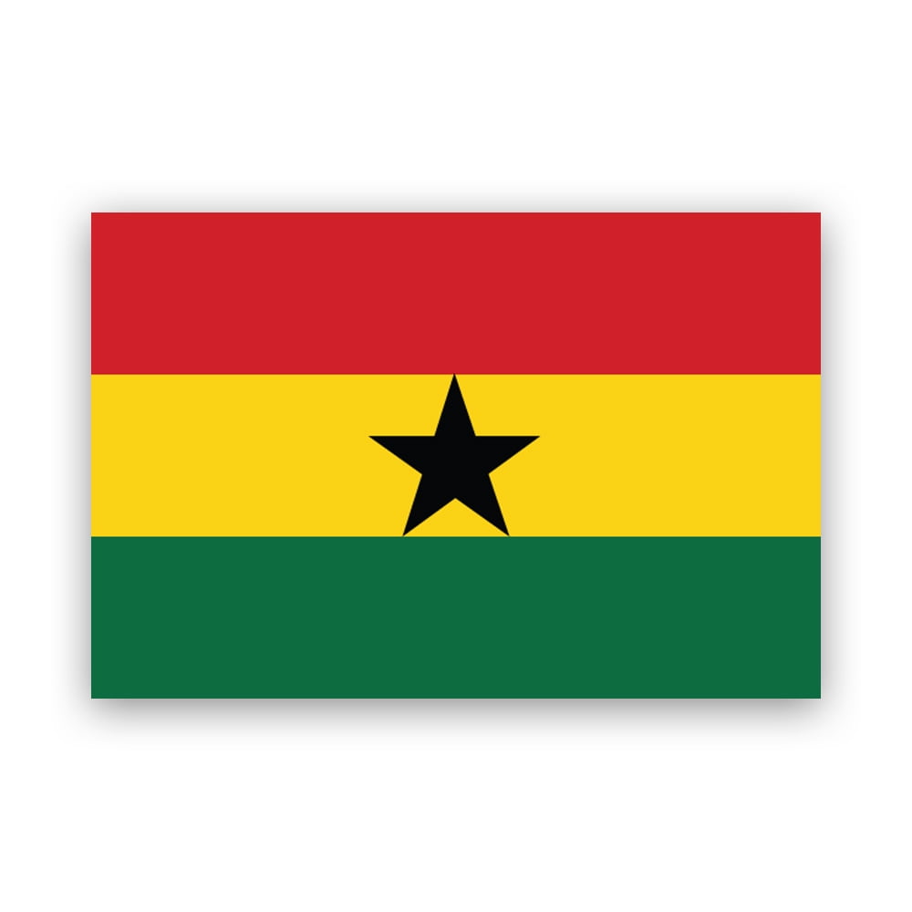 Ghanaian Flag Sticker Decal - Self Adhesive Vinyl - Weatherproof - Made ...