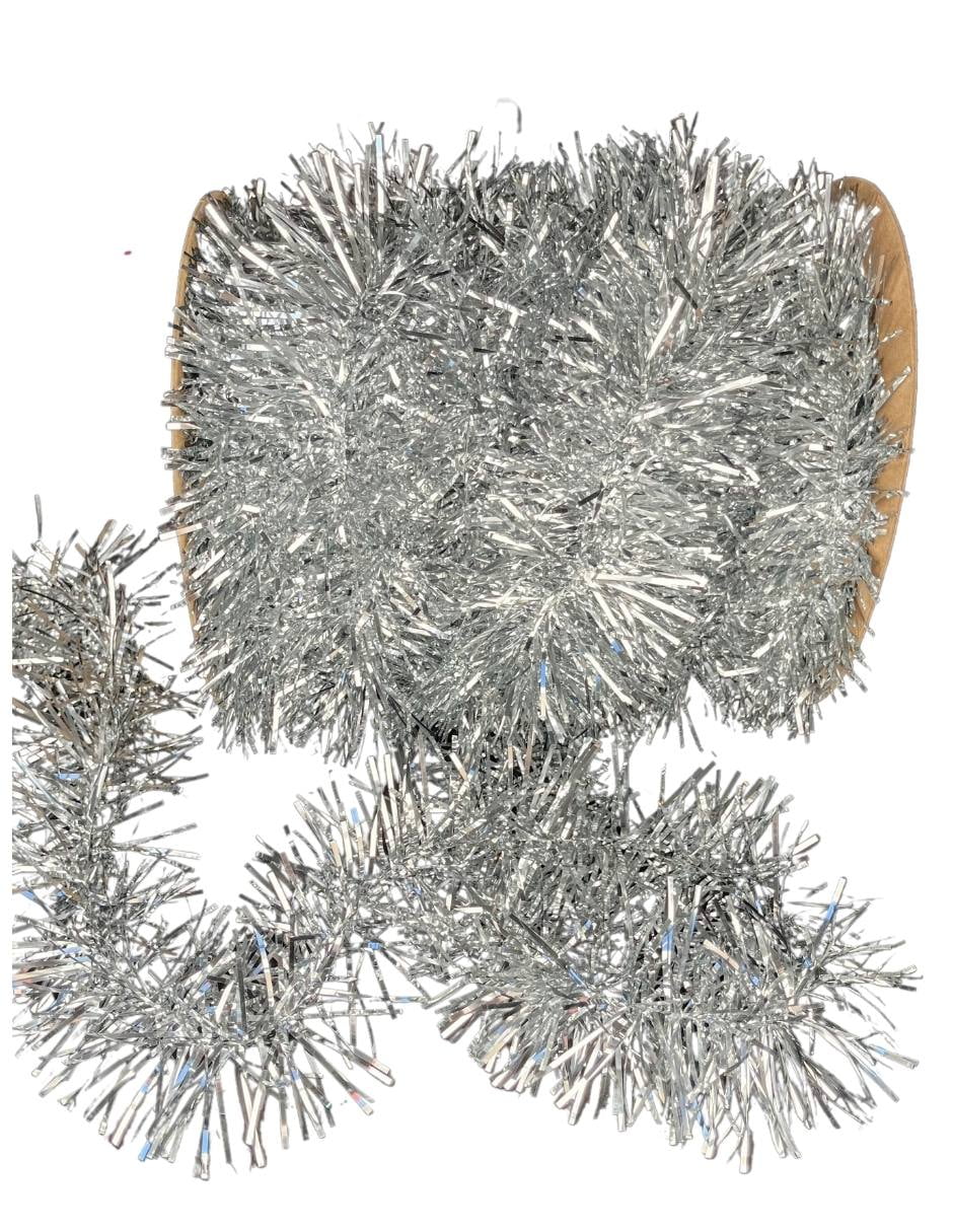 Escarcha Navideña para decoración color Plateada Rollo de 9cm * 20m de ...