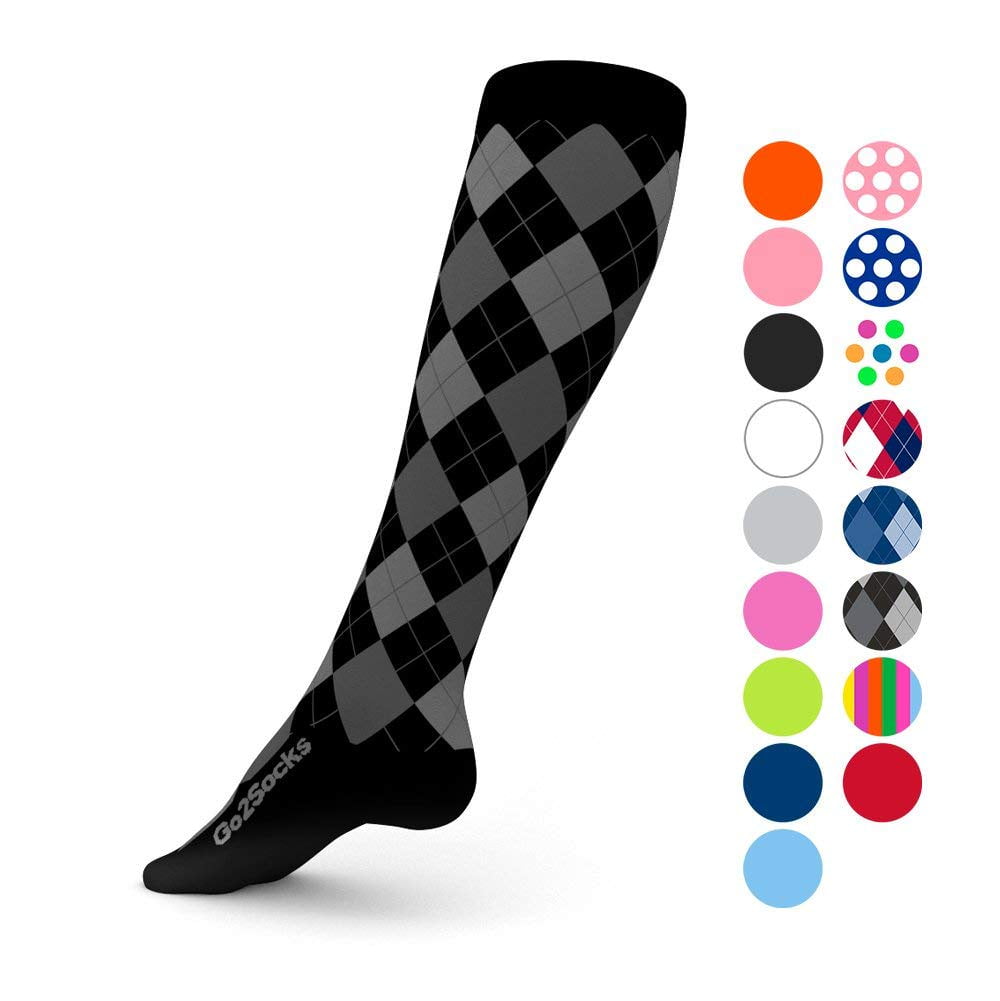 GO2 Compression Socks for Men Women Nurses Runners 20-30 mmHG (high ...