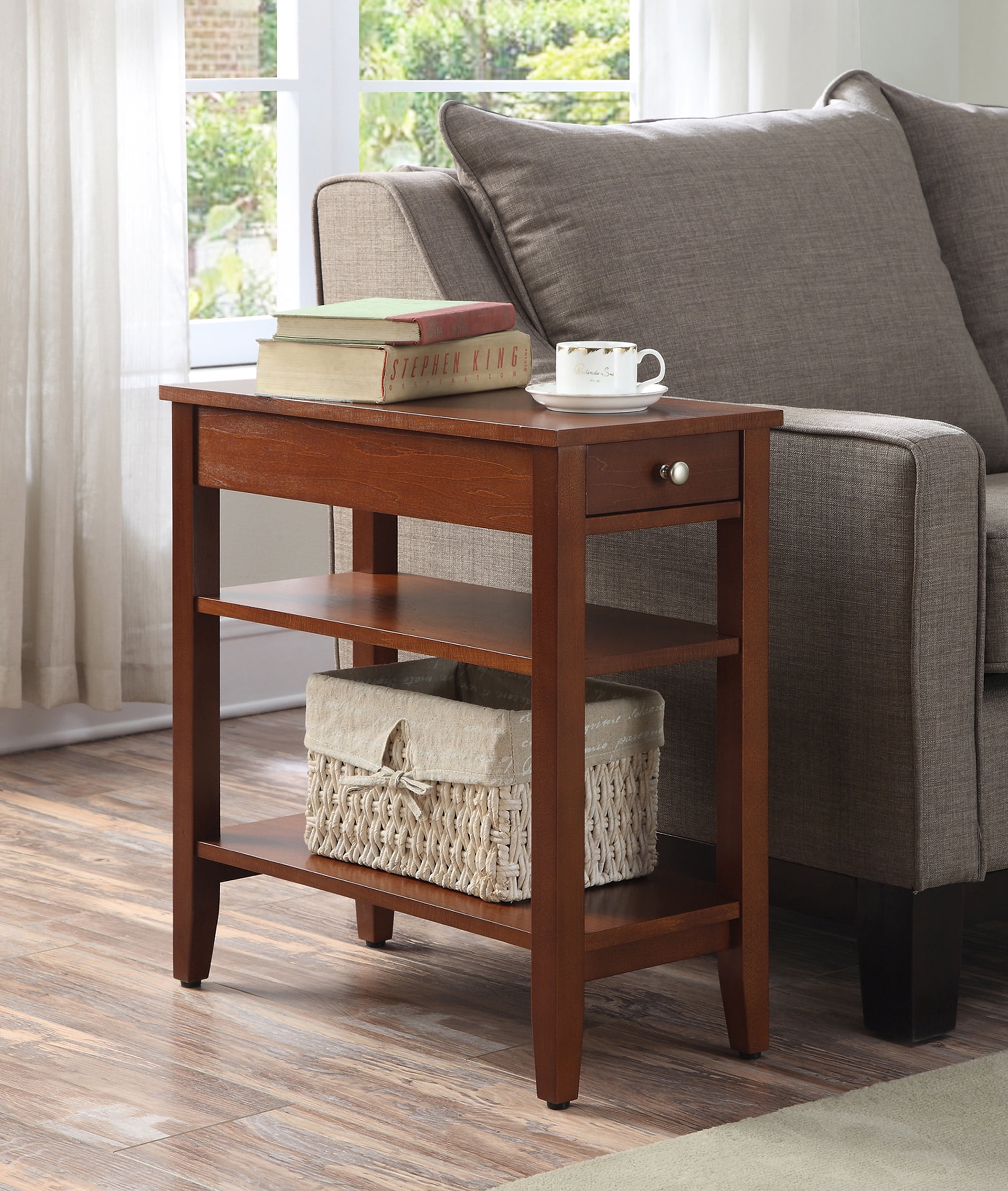 Convenience Concepts American Heritage 1 Drawer Chairside End Table ...