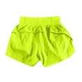 2 In 1 Running Shorts Womens High Waisted Workout Running Volleyball ...
