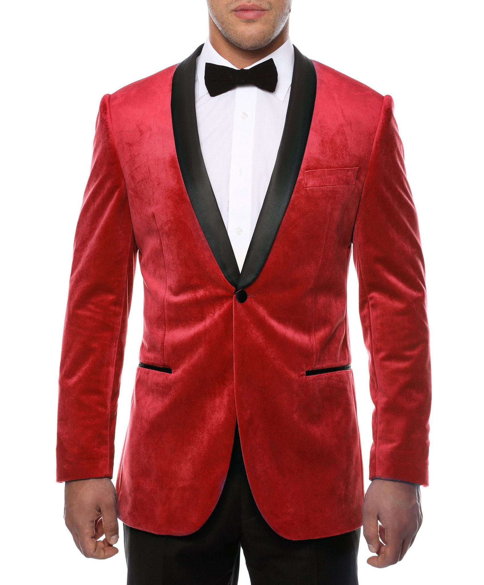 Enzo Red Slim Fit Velvet Shawl Tuxedo Blazer~Red / 56L - Walmart.com