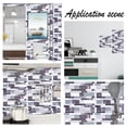 4 Sheets 3D Thick 10.6x10" Square Wallpaper Brick Pattern PVC Wall ...