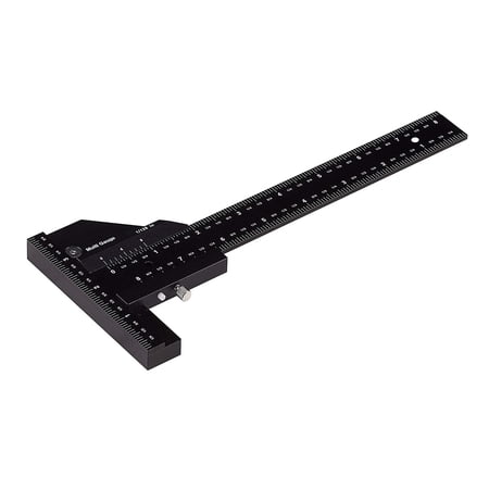 Carpentry Ruler, Multifunctional Woodworking Scribing Ruler, Aluminum T ...