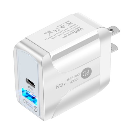 Yeacher 18W PD Quick C-harger with LEDs Illuminated Design F-ast ...