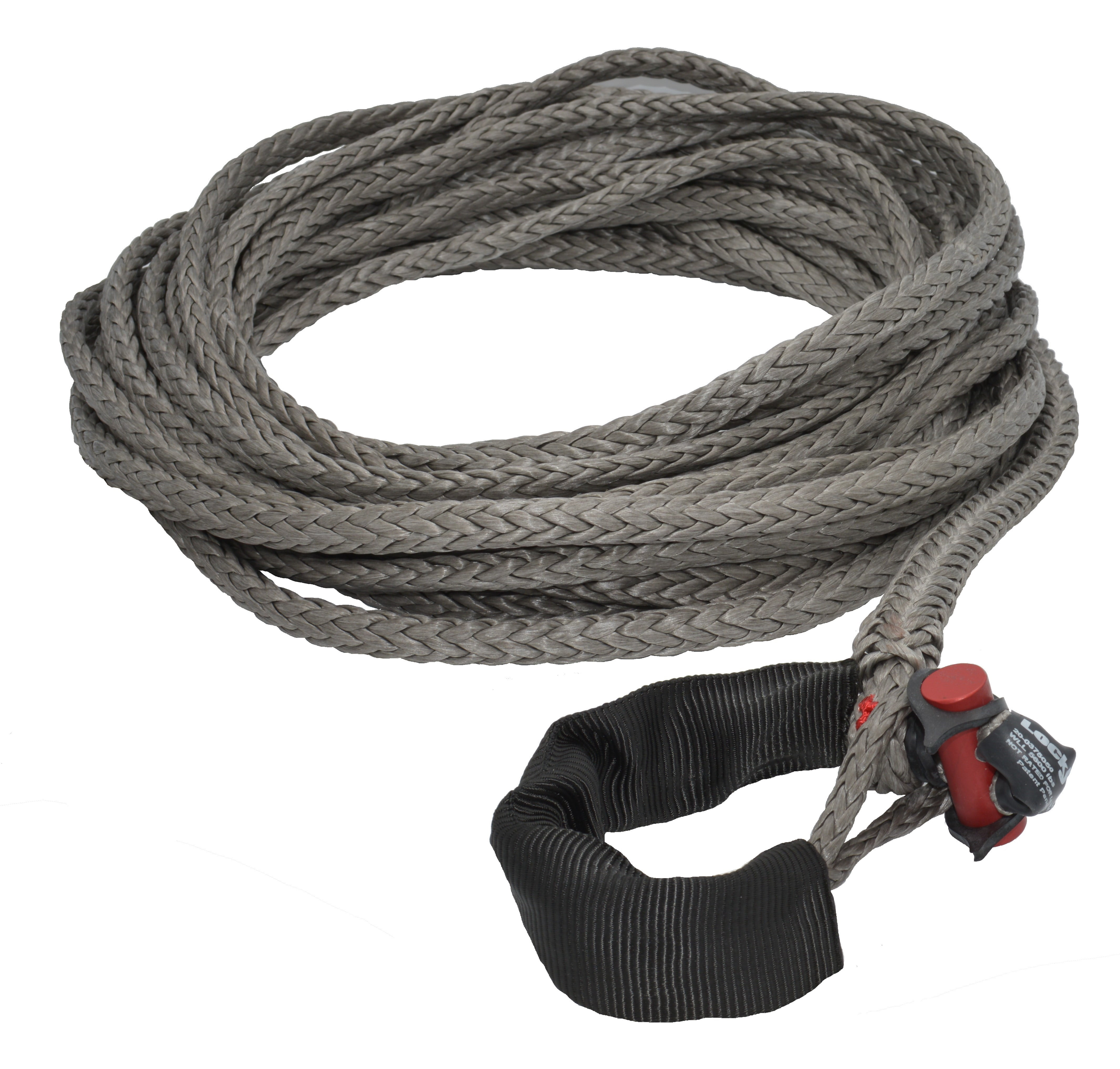 3/8" x 50' LockJaw Synthetic Winch Line Extension w/ Integrated Shackle ...