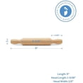 Wooden Mini Rolling Pin, 5 Inches Long, Pack of 12, Great for in The ...
