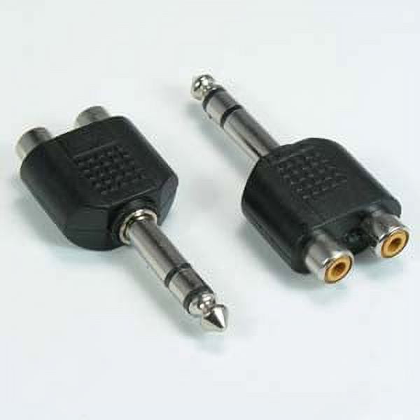 ACCL 1/4 inch Stereo to Dual RCA Jack Adapter, 4 Pack - Walmart.com