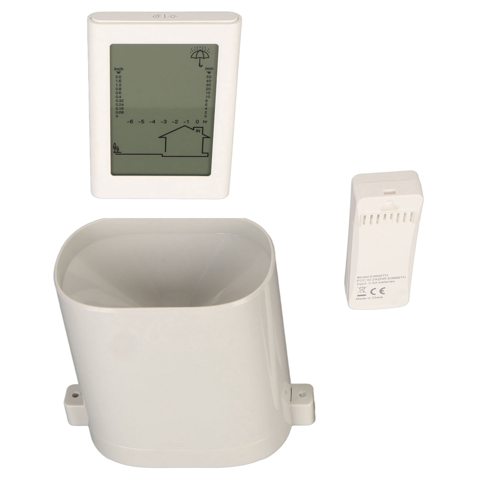 Rain Gauge , High Accuracy Rain Gauge Orange Backlight For Outdoor ...