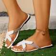 Dakaela Flat Sandals for Women Square Open Toe Slip on Slides 2026 ...