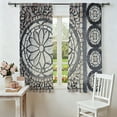 Bohemian Daisy Sheer Curtains for Living Room Bedroom, Mosaic Flower ...