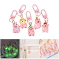 CEORPER 5Pcs Luminous Capybara Key Holder Fashionable Pink Keychain For ...