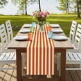 Burnt Orange Striped Table Runner 108 Inches Long,Thanksgiving Orange ...