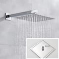 Bathroom Faucet Chrome Rain Shower Head Shower Faucet Wall Mounted ...