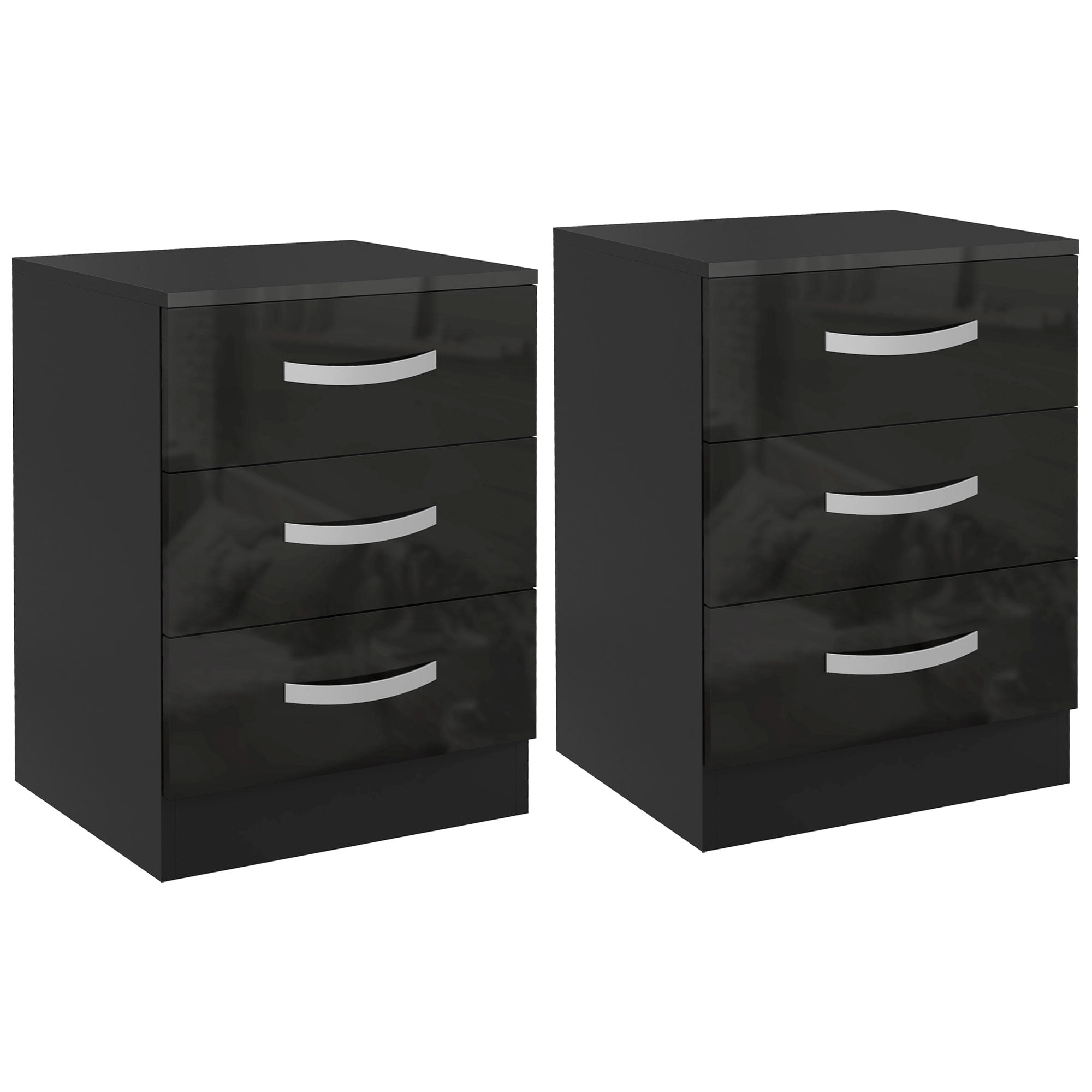 Click here for Homcom Nightstand Set Of 2  Bedside Tables With 3... prices