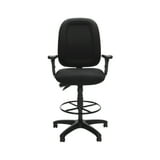 OFM Ergonomic Task Chair with Arms and Drafting Kit, Mid Back, in Black ...