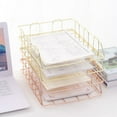 Desktop File Organizer Document Folder Rack Metal Mesh Letter Tray ...