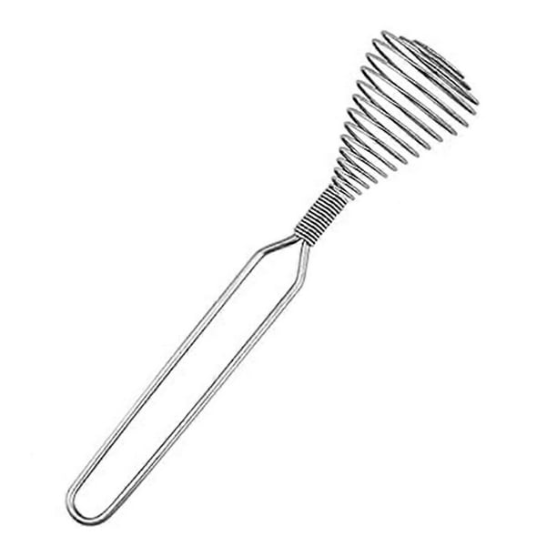 Stainless Steel Spring Coil Whisk Wire Whip-Cream Egg Beater Gravy ...