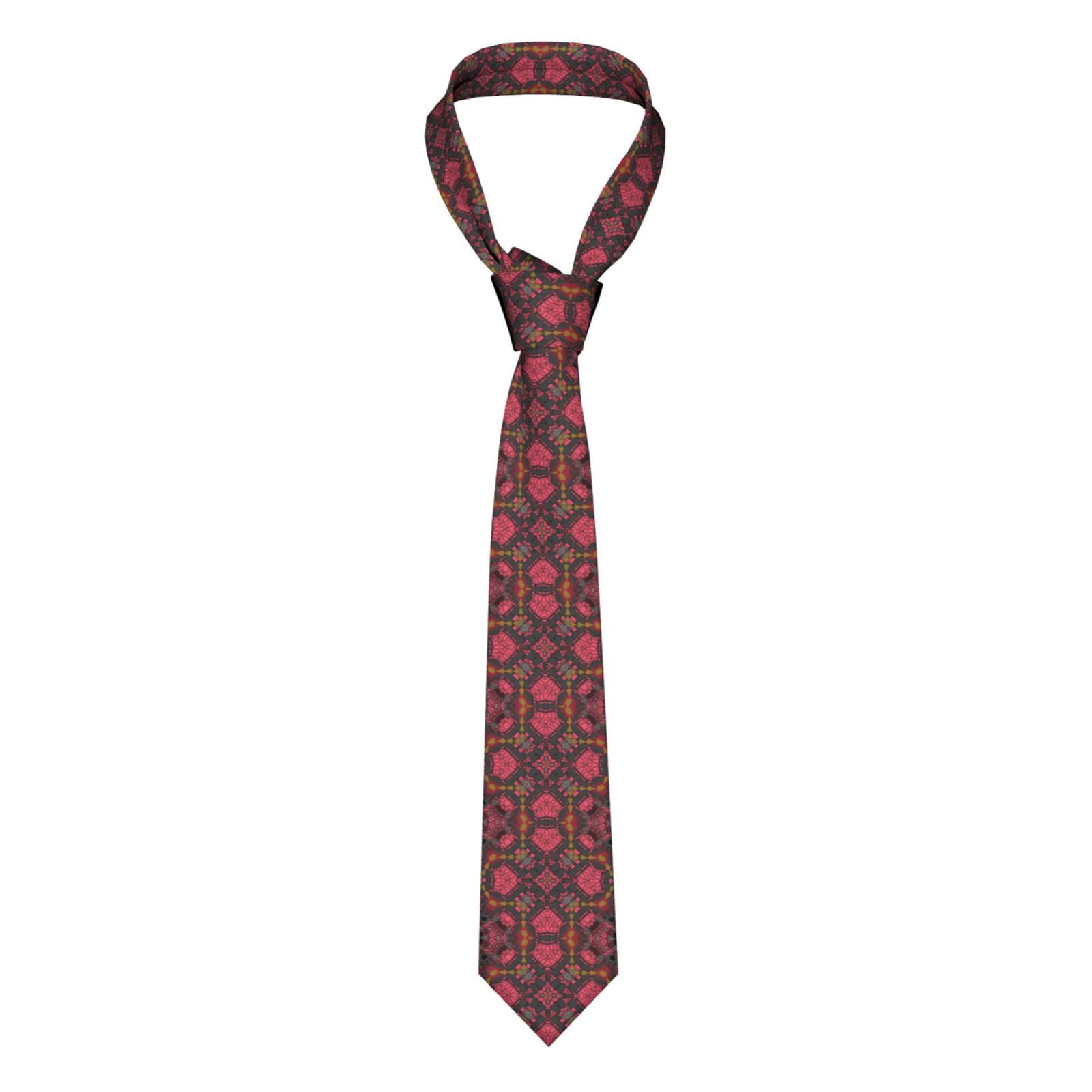 XMXY Retro Pink Abstract Art Mens Necktie Ties , Geometric Line Texture ...