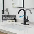 360° Swivel Single Handle Bathroom Faucet, Stainless Steel 1 Hole Sink ...