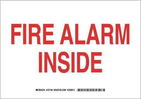 Fire Alarm Sign, Brady, 127192, 10"Hx14"W - Walmart.com