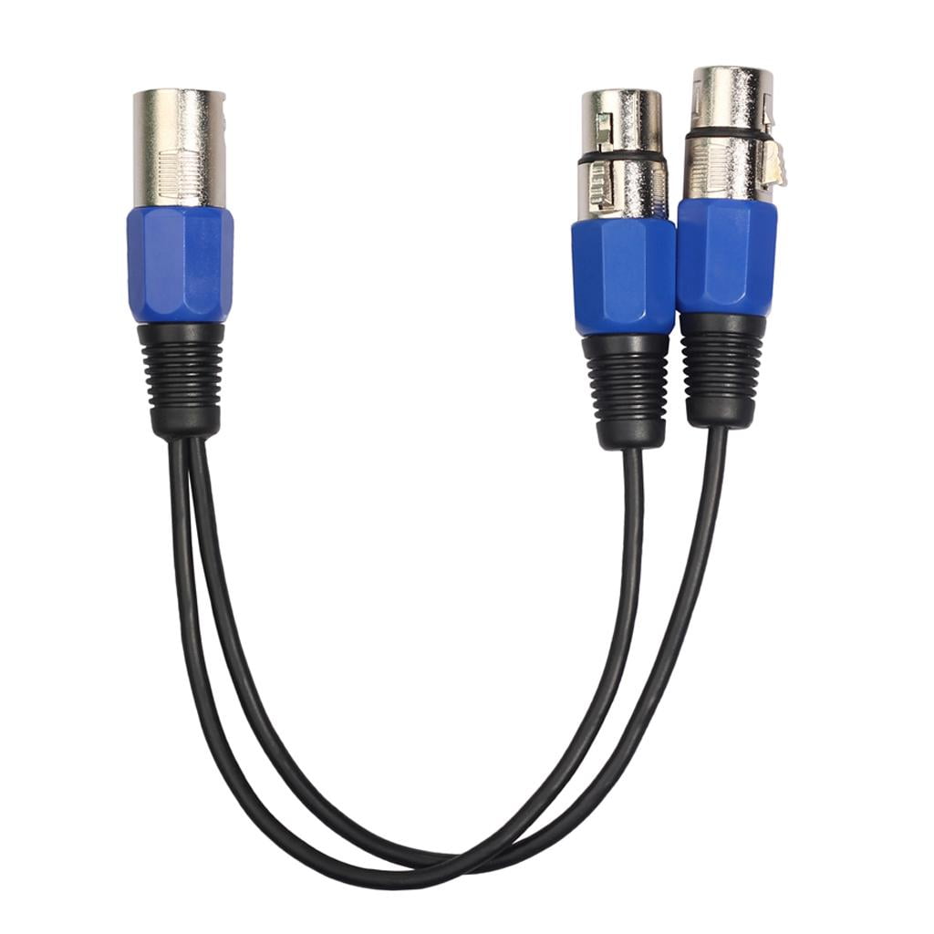 1ft XLR Splitter Cable Y Balanced Splitter Audio Adaptor - Walmart.com