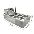 ZIHUI Noodle Cooking Machine 6-Holes 1500W Electric Pasta Cooking Stove Stainless Steel Pasta ...
