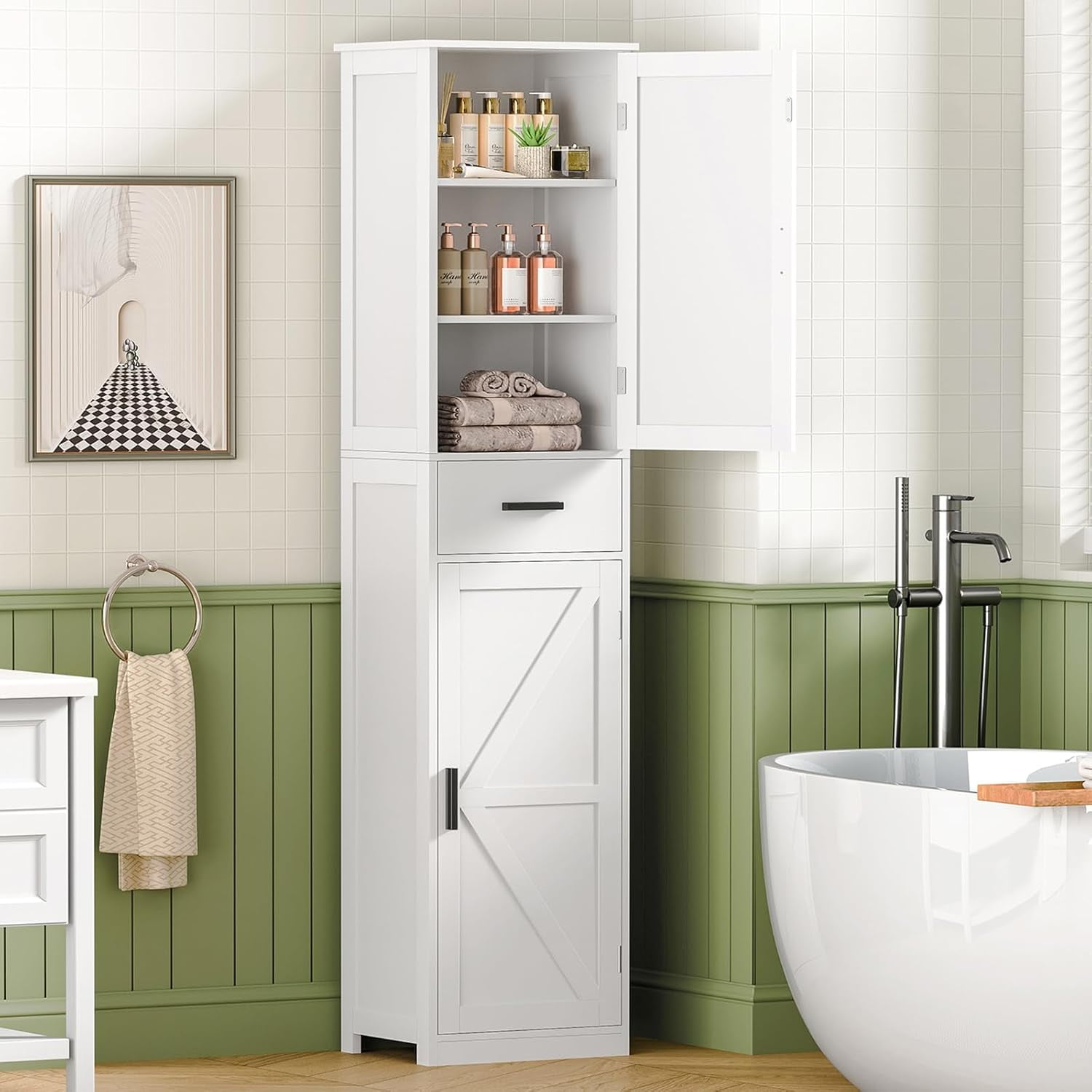 Click here for Nobrand Bathroom Storage Cabinet  2 Doors 1 Drawer... prices