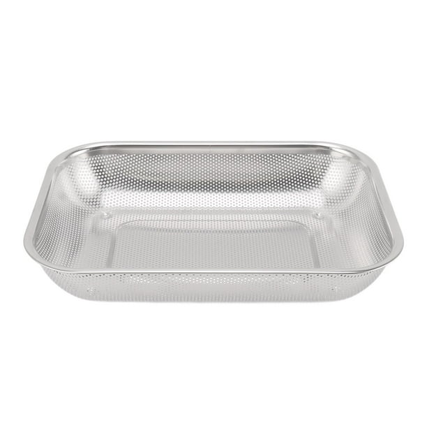 Cesta Coladora ZHCH Rectangular para Frutas y Verduras Colador de Acero ...