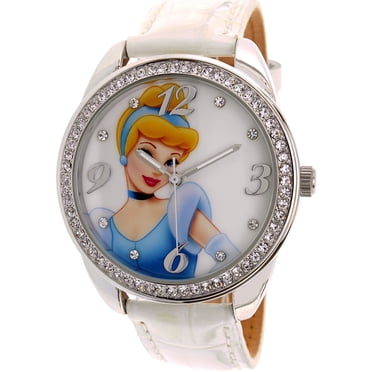 Disney Daisy Duck Watch with Genuine Leather Teal Blue Strap and Silver ...