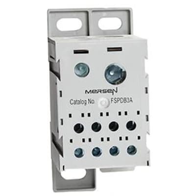 Pack of 1, Mersen Fspdb2A Power Distribution Block, Finger Safe, 4 Output, 100Ka 175A, Fspdb ...