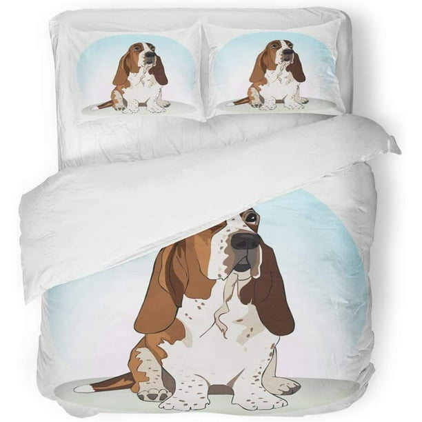 RYLABLUE 3 Piece Bedding Set Basset Hound The Breed Beagle Dogs ...