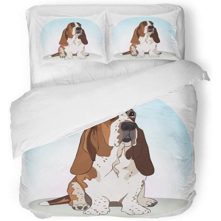 RYLABLUE 3 Piece Bedding Set Basset Hound The Breed Beagle Dogs ...