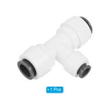 Uxcell 3/8" x 1/4" Push to Connect Tee Fittings T Shape Reducing Water Line Fitting, White ...