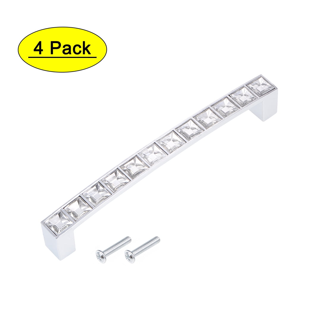 Uxcell 5-inch Hole Centers Cabinet Pulls Drawer Handles Alloy Crystal ...