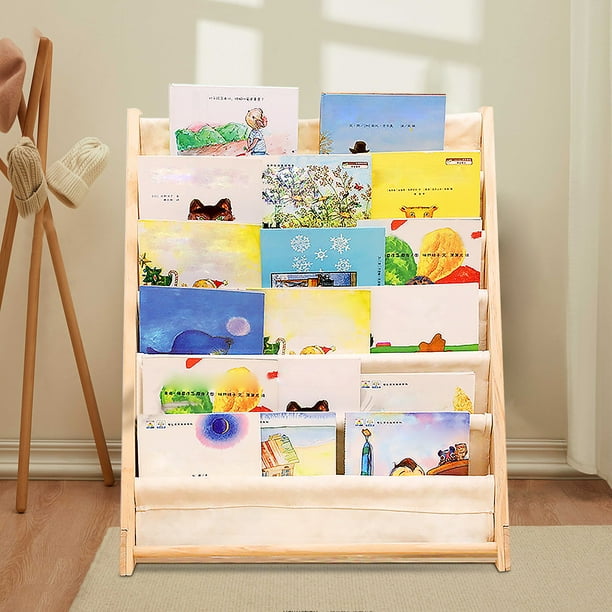 6-Layer Book Storage Display Shelf for Kids, Bookshelf for Toddlers ...
