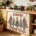 Brown Christmas Cabinet Curtains 35"W x 35"L,Dustproof Sink Skirt ...