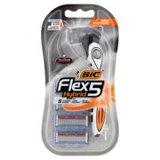 BIC Flex 5 Hybrid Men's Disposable Razor, Five Blade, 4 Refill Blade ...