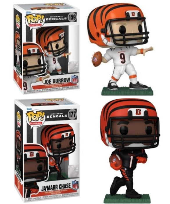¡Funko Pop! Combo Joe Burrow y Ja'Marr persiguen a los Cincinnati ...