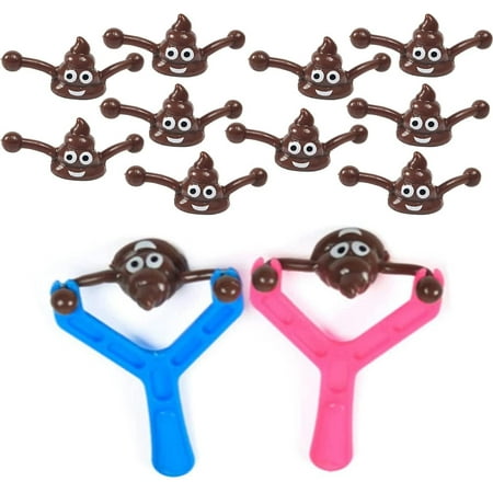 Poop Slingshot Toy - Mini Rubber Slingshot Flying Poop Toys - Stretchy ...