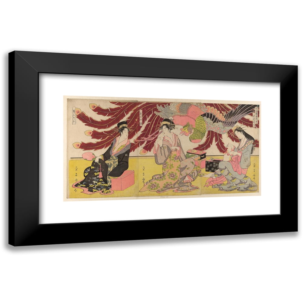 Chokosai Eisho 24x15 Black Modern Framed Museum Art Print Titled - The ...